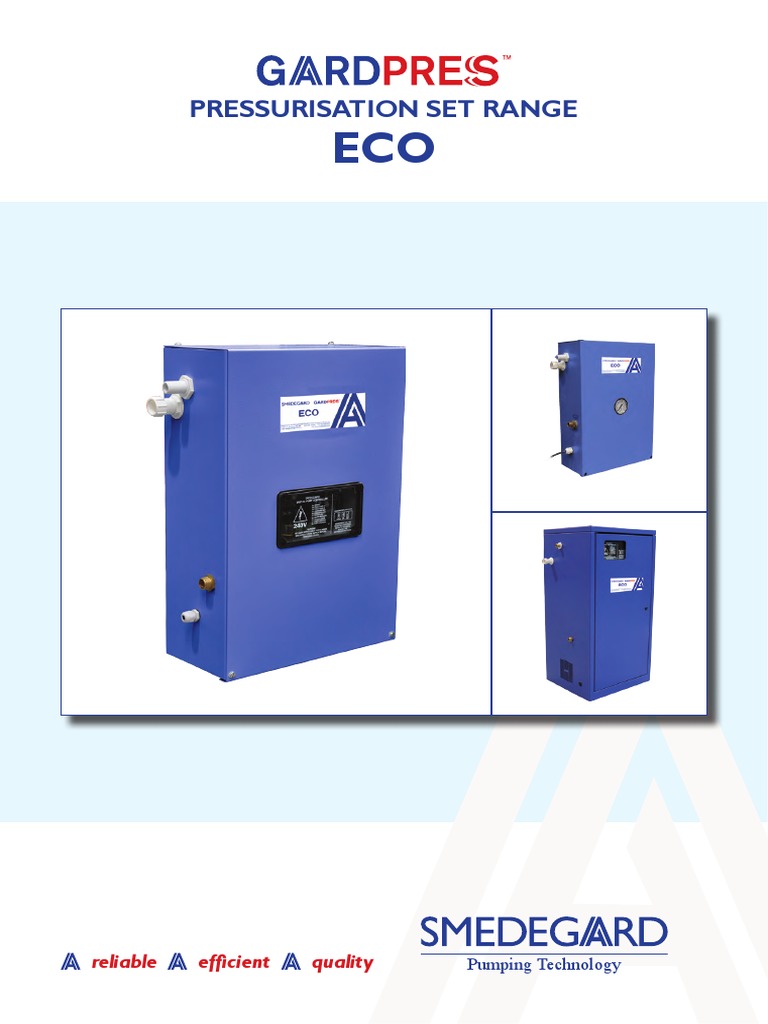 Smedegaard ECO GaardPress Pressurisation Sets Low Res | PDF | Pump | London