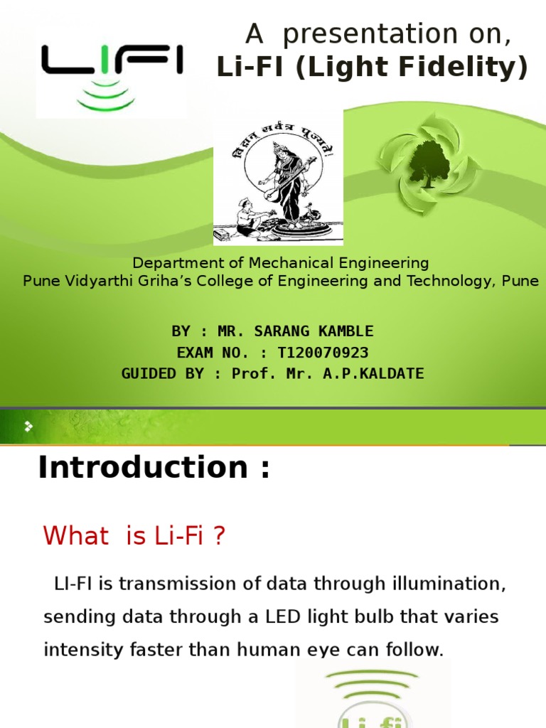 LiFi Presentation | PDF | Radio | Electromagnetic Spectrum