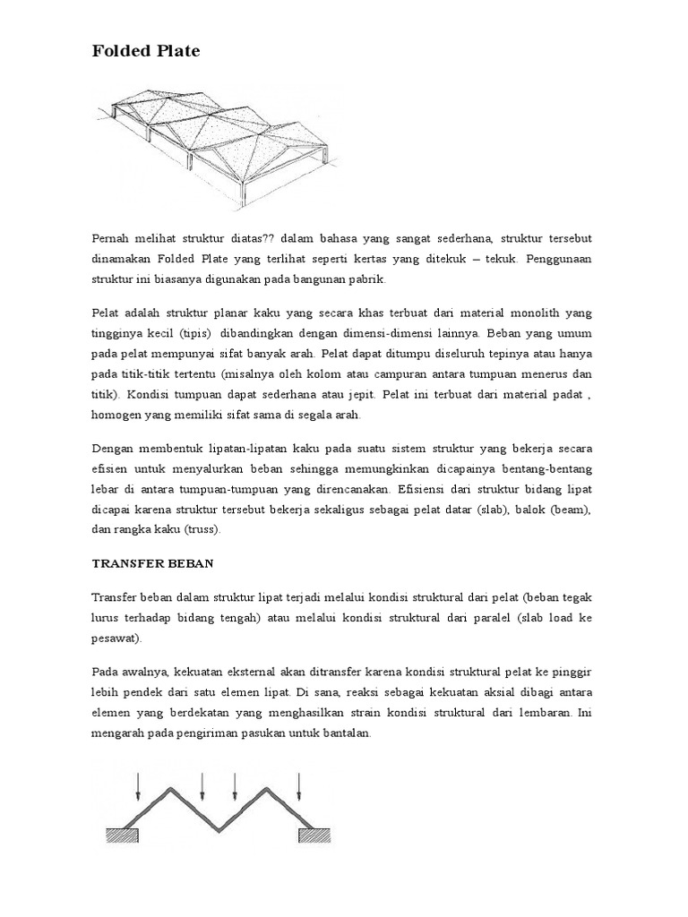 Struktur Folded Plate pada Bangunan | PDF | Seni
