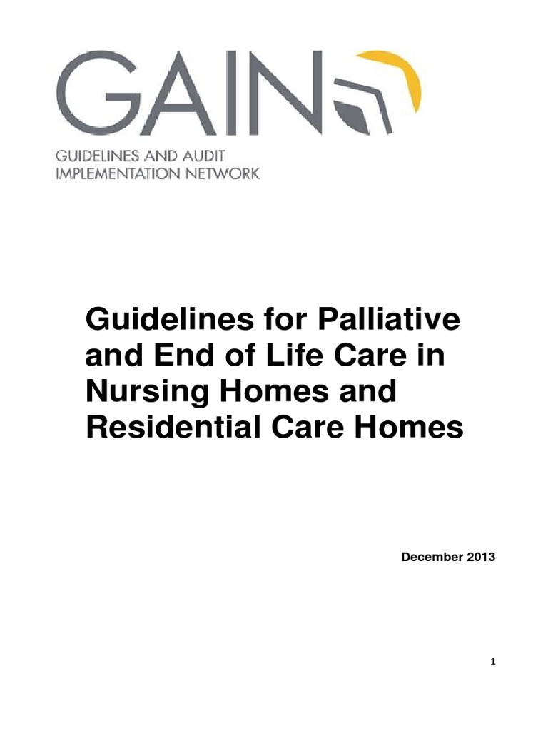Palliative Care Guidelines-20 November2013 | PDF | Palliative Care ...