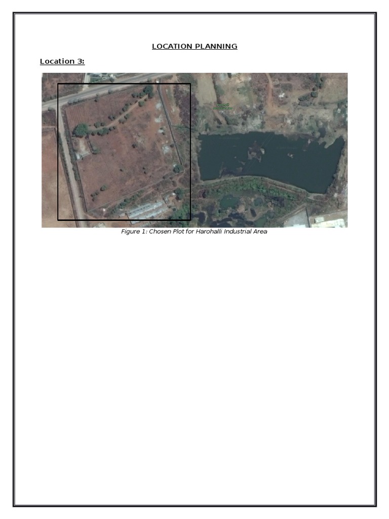 Location Planning Location 3:: Figure 1: Chosen Plot For Harohalli ...