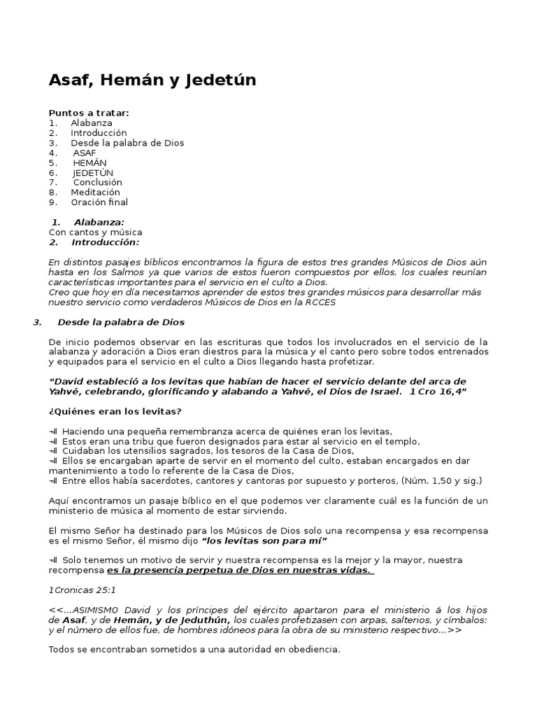 Asaf | PDF | Salmos | David