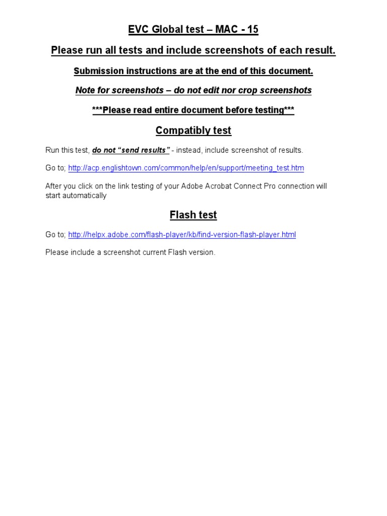 EVC Global MAC Testing Instructions | PDF | Business
