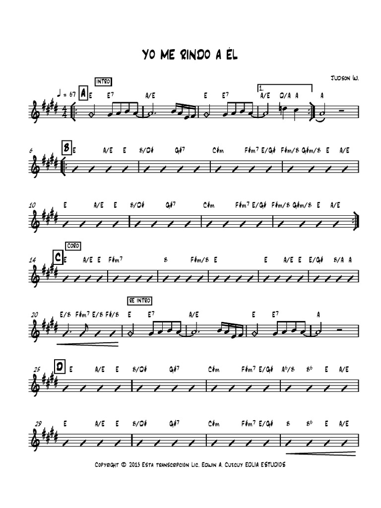 Yo Me Rindo A Él Chart | PDF