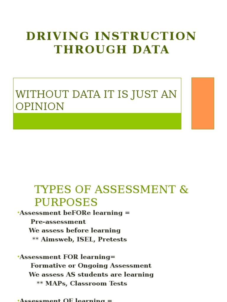 Student Achievement Data Presentation 10 19 13 | PDF | Educational ...