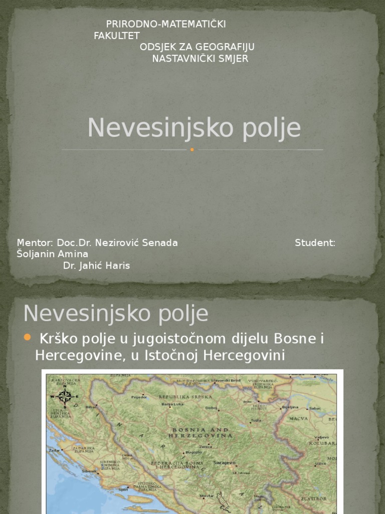 Nevesinjsko Polje Prezentacija | PDF