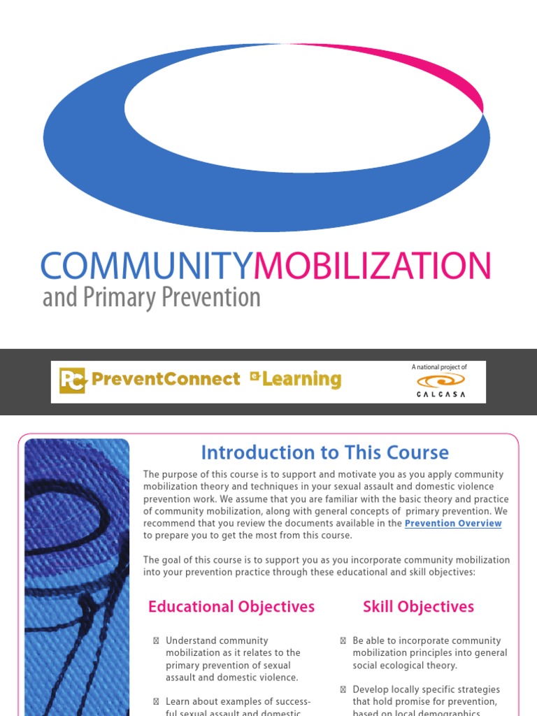 Community Mobilization for Violence Prevention | PDF | Violence | Community