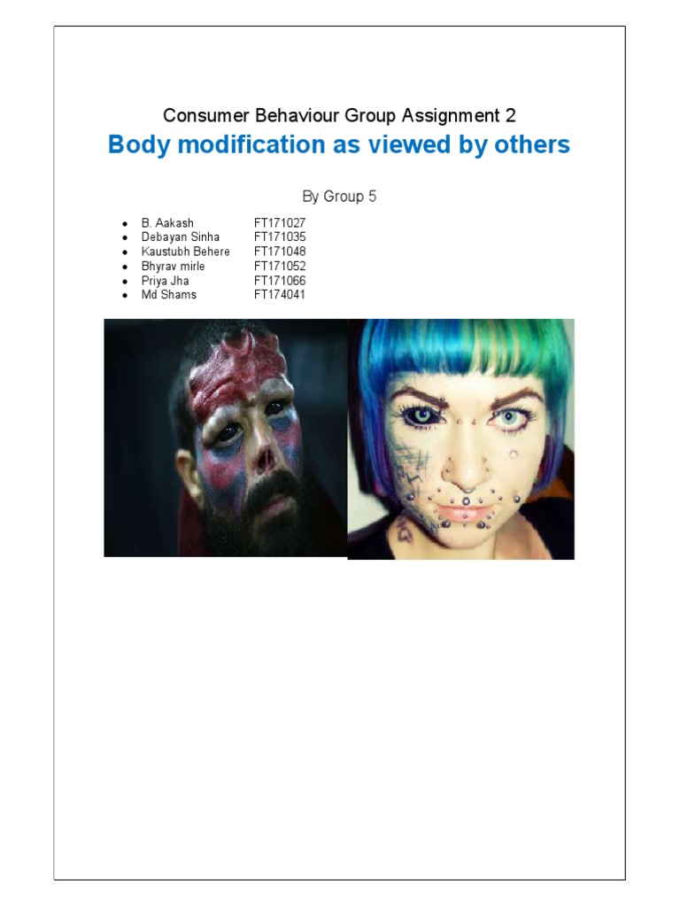 Body Modification Perceptions Study | PDF | Body Modification | Gender