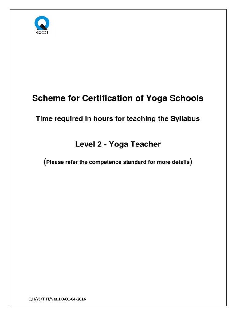 Teaching Hours For Yoga Teacher | PDF | Rāja Yoga | Yoga