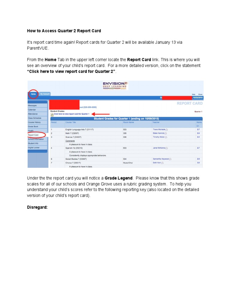 How To Access Quarter 2 Report Card | PDF | Career & Growth | Wellness