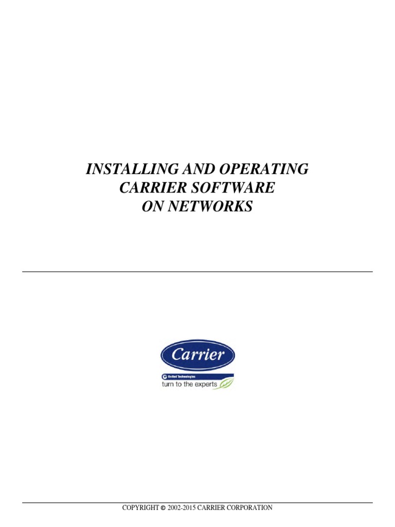 Installing and Operating Carrier Software On Networks | PDF ...