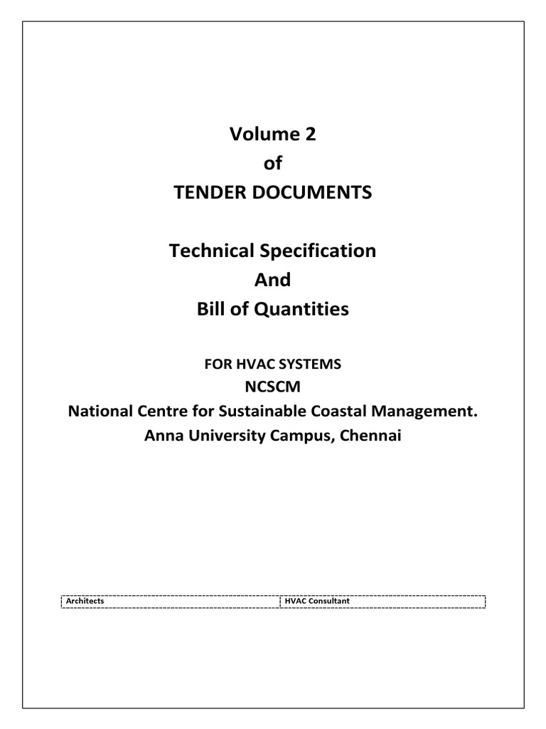 HVAC Technical Specifications | PDF | Hvac | Air Conditioning