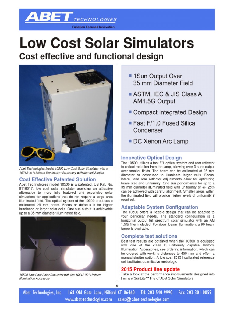Low Cost Solar Simulators 2015 | PDF | Lighting | Simulation
