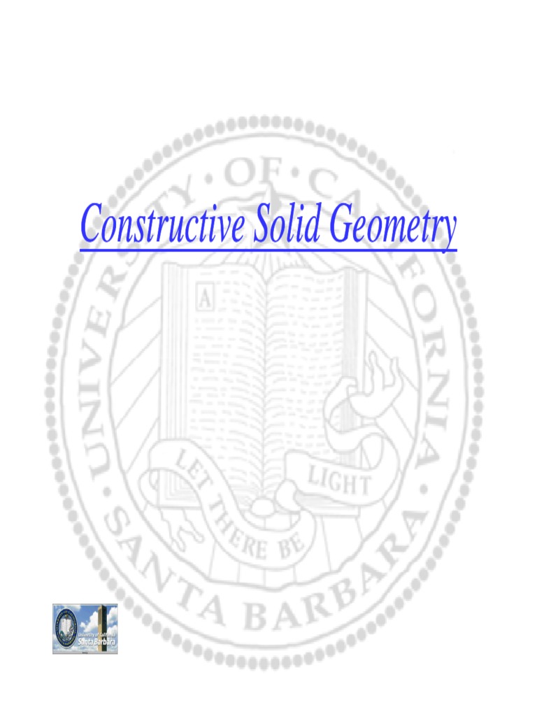 Constructive Solid Geometry | PDF