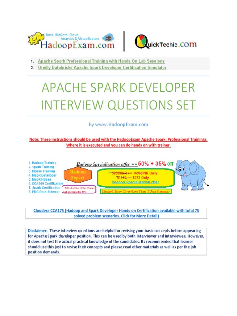 Apache Spark Interview Questions Book | PDF