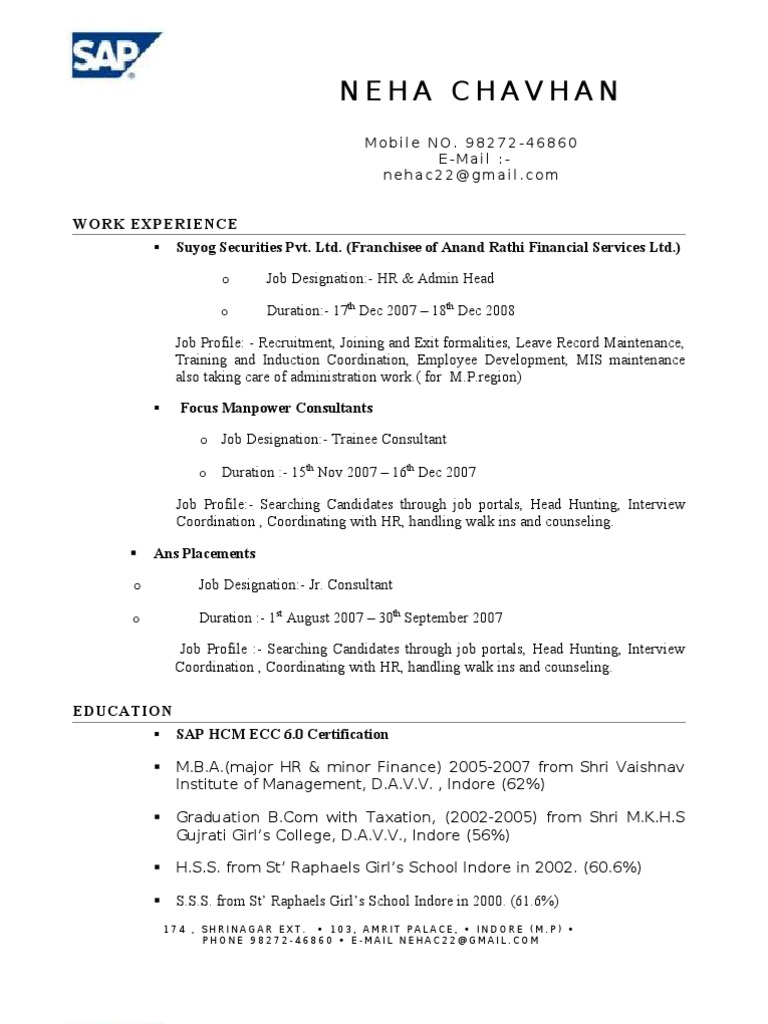 Neha Resume | PDF | Software | System Software