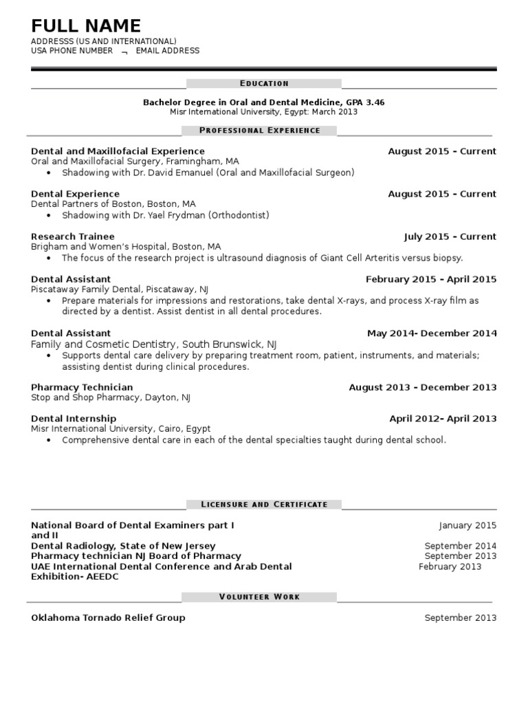 CV Sample Nbde | PDF