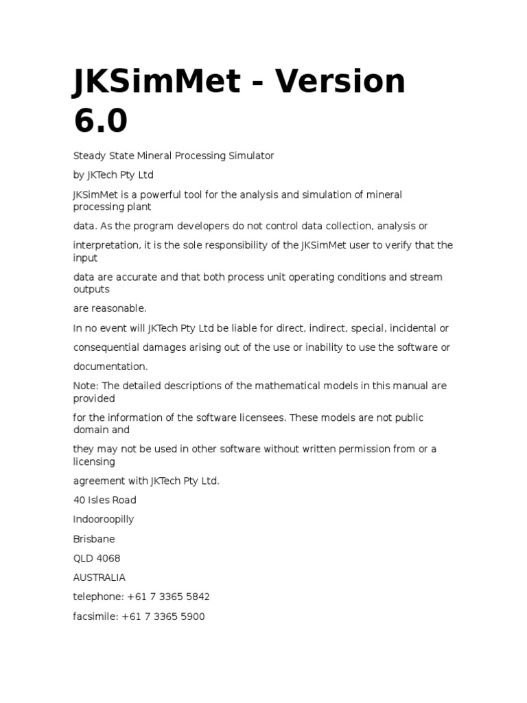 Jksimmet - Version 6.0 | PDF