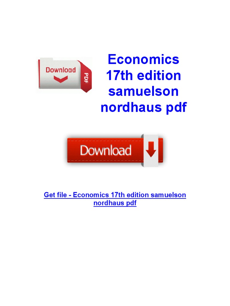 Get File - Economics 17th Edition Samuelson Nordhaus PDF | Download ...