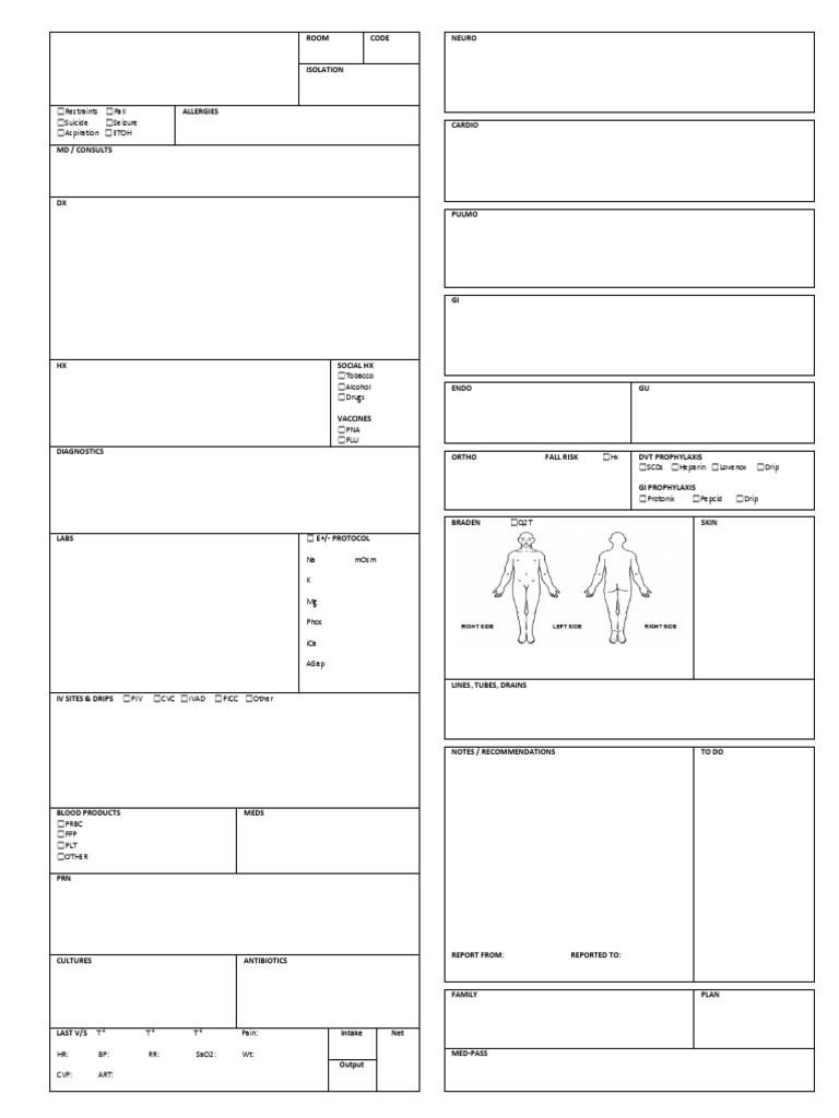 Comprehensive Patient Assessment Form for Hospital Admission | PDF