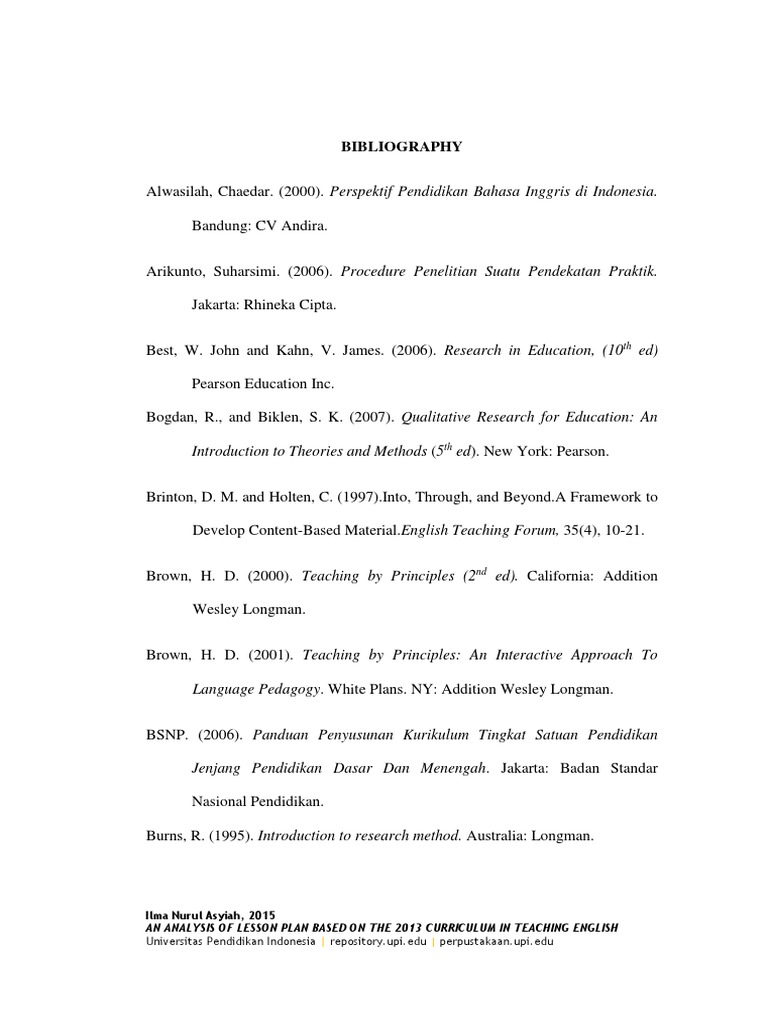 How To Write Bibliography | PDF | Language Education | Lesson Plan
