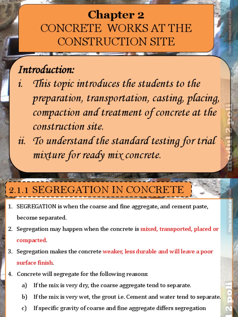 Concrete Works and Quality Control Guide | PDF | Reinforced Concrete ...