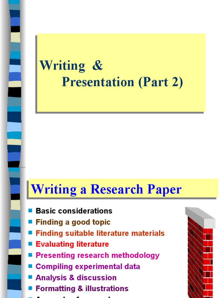 Research Paper Writing & Presentation | PDF | Water Quality | Nonverbal ...
