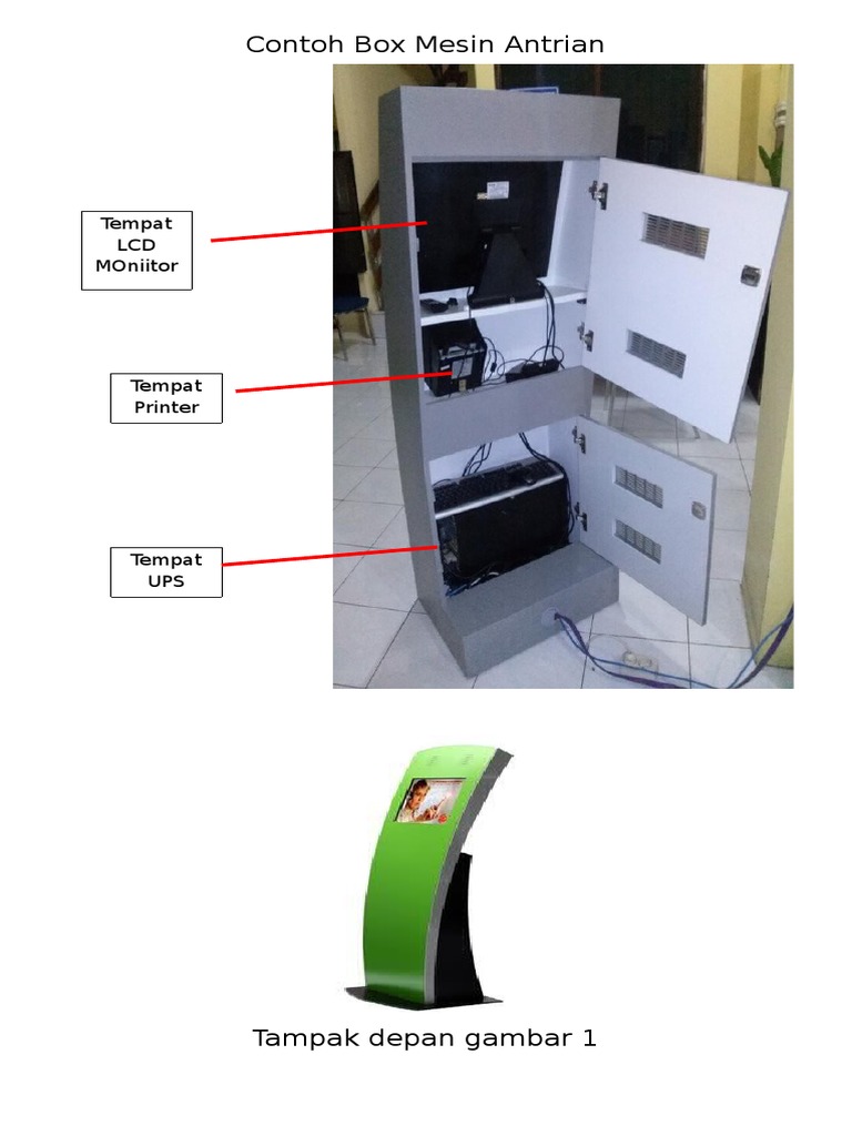 Contoh Desain Box Mesin Antrian | PDF