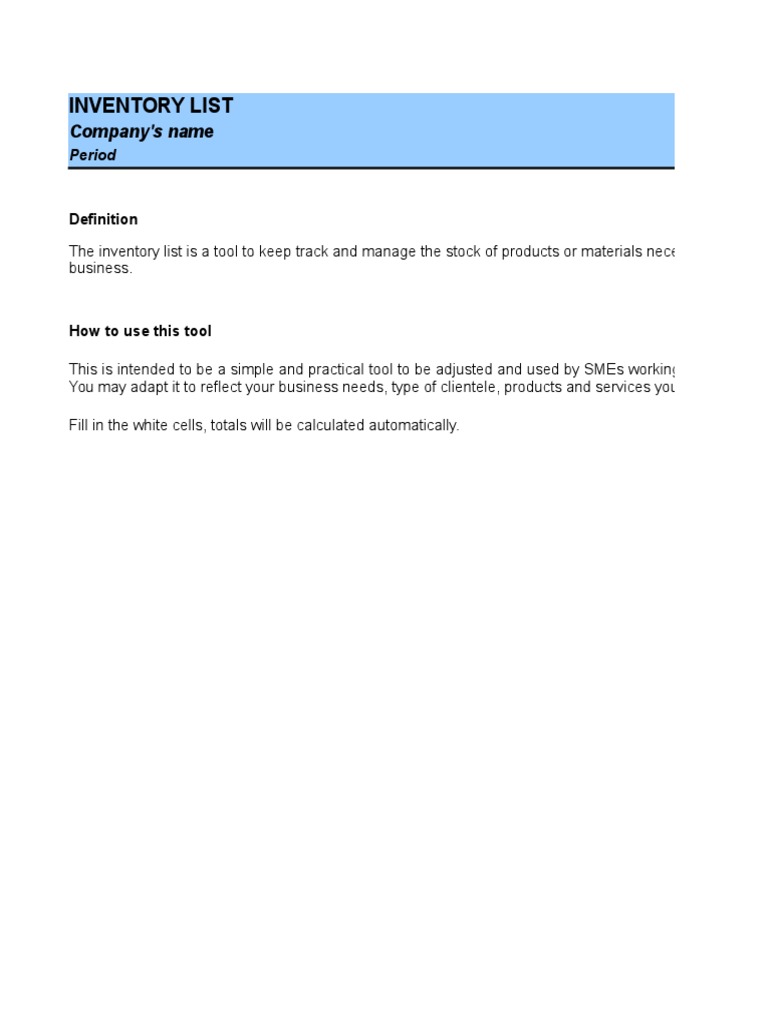 SME Inventory Management Tool | PDF