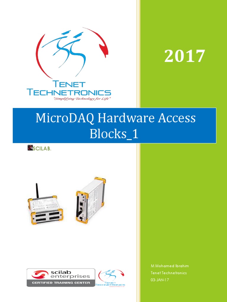 Microdaq Hardware Access Blocks - 1: Scilab | PDF