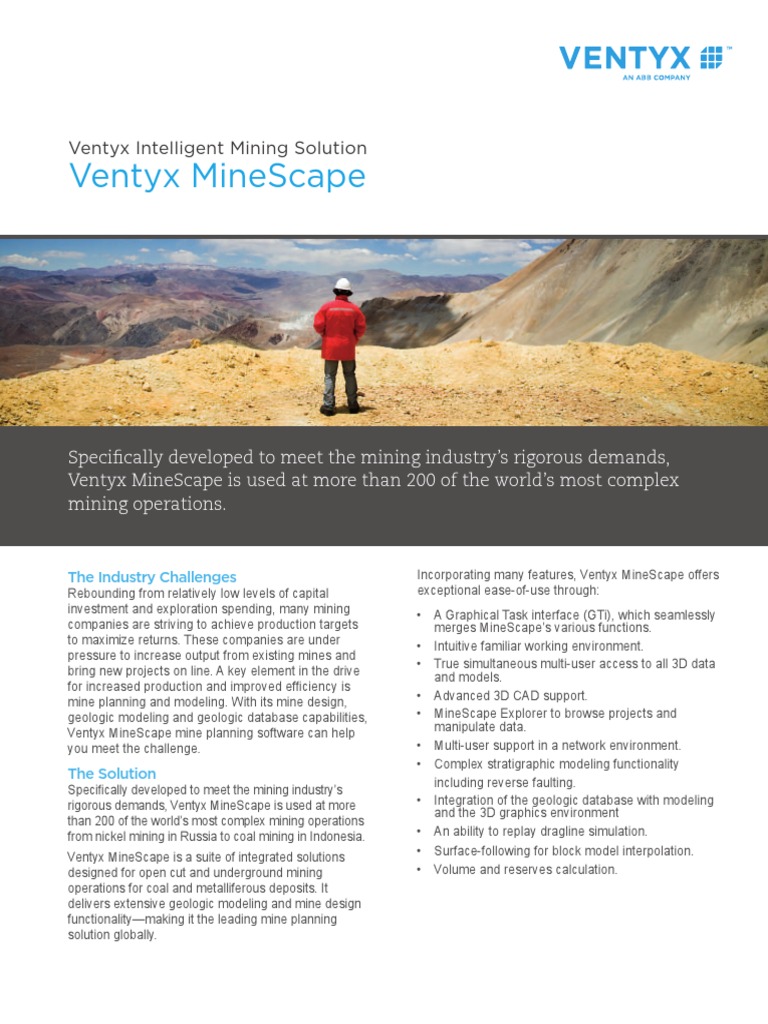 Ventyx Minescape: Ventyx Intelligent Mining Solution | PDF | 3 D ...