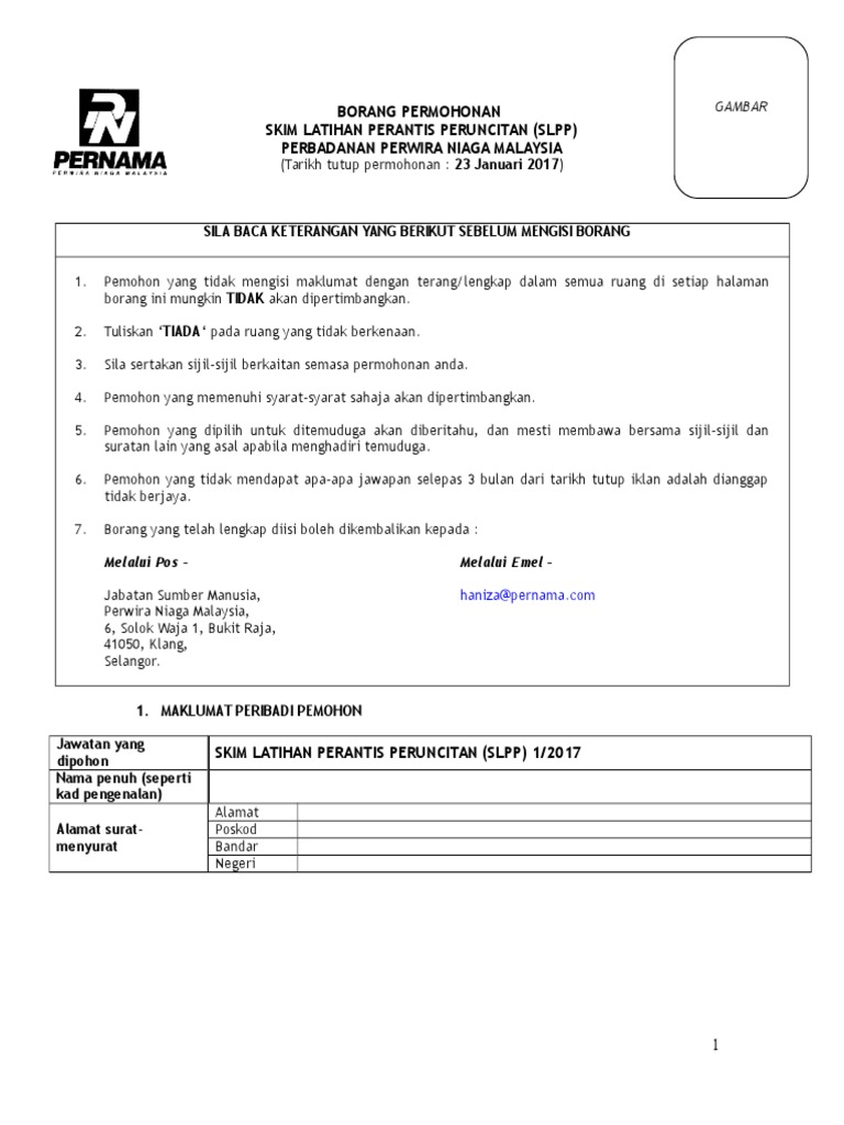 Borang Permohonan Online SLPPB | PDF | Karier & Perkembangan | Olahraga & Rekreasi