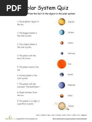 Solar System Questions And Answers