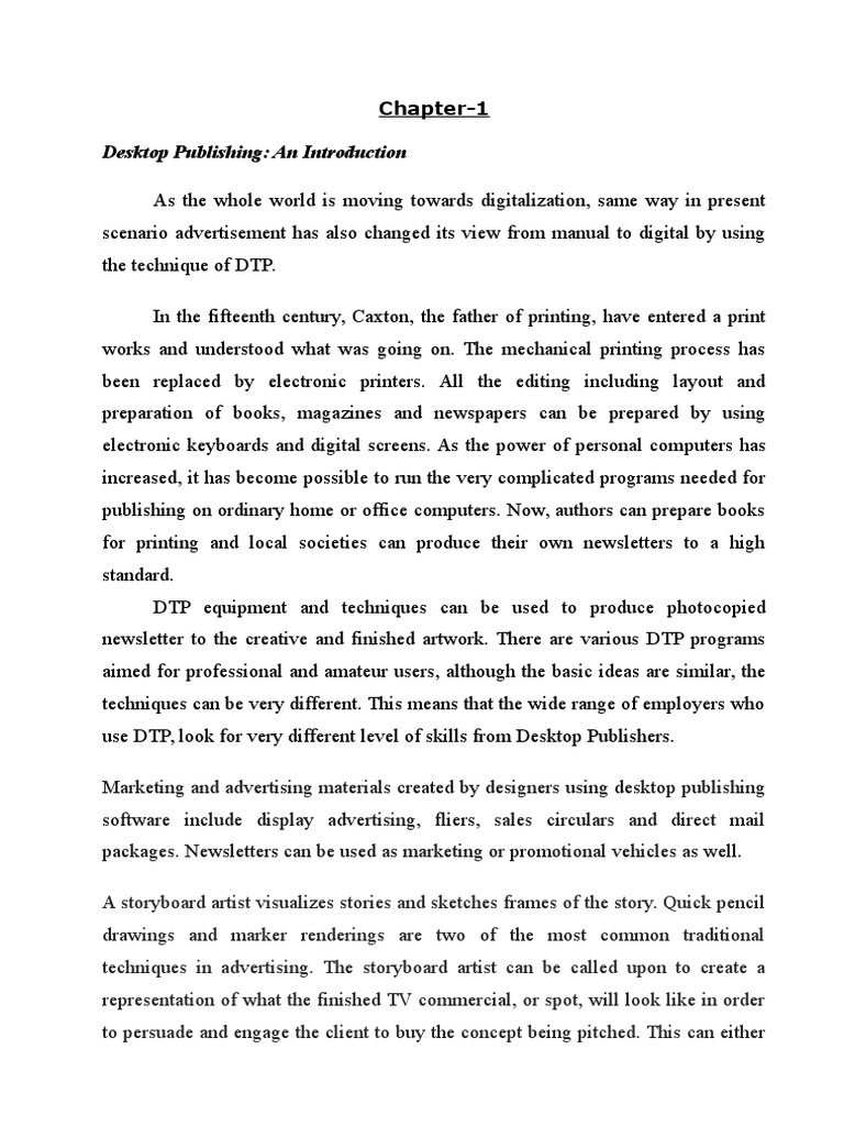 Desktop Publishing: An Introduction: Chapter-1 | PDF | Graphic Design ...