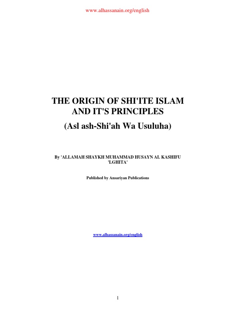 The Origin of Shiite Islam and Its Principles | PDF | Shia Islam | Ali