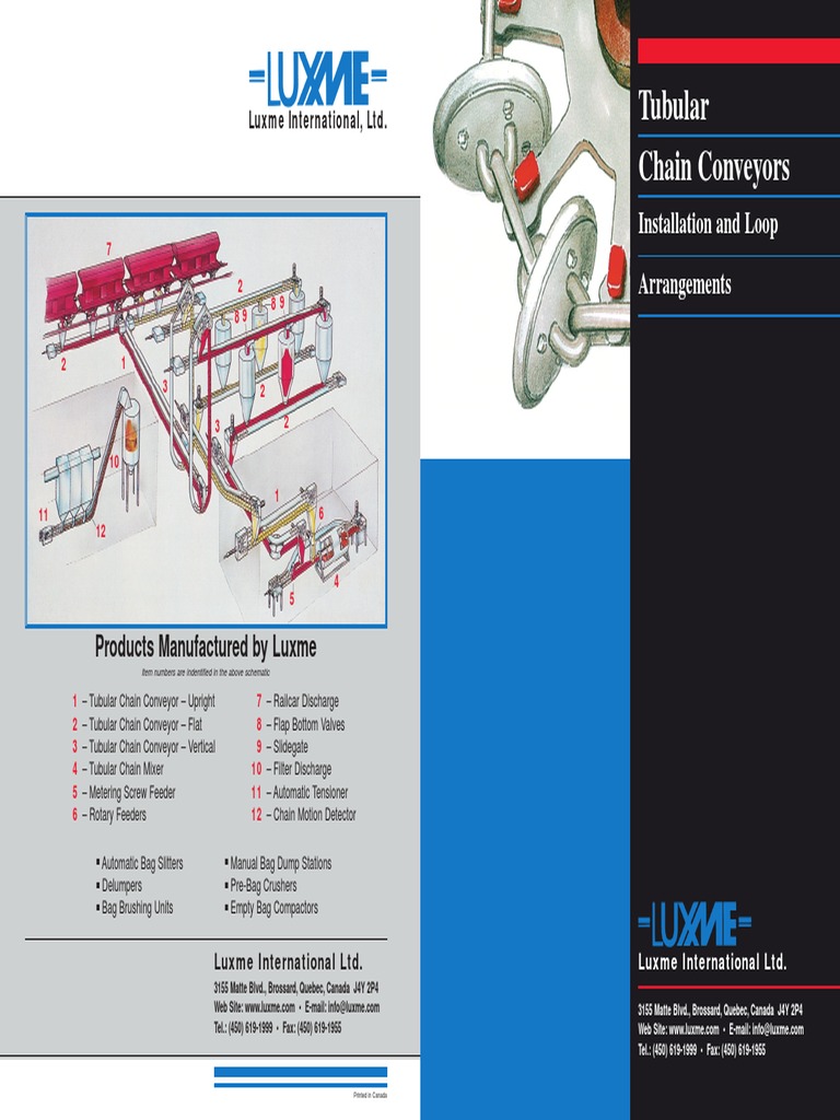 Tubular Chain Conveyors: Installation and Loop Arrangements | PDF | Fly ...