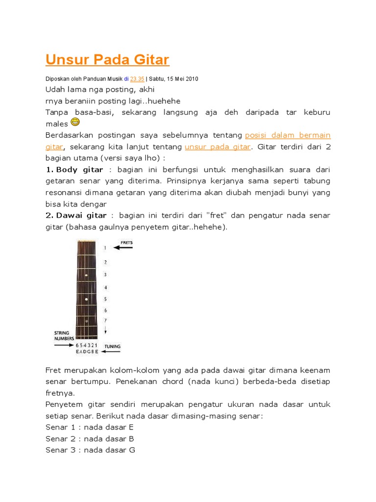 Unsur Pada Gitar | PDF