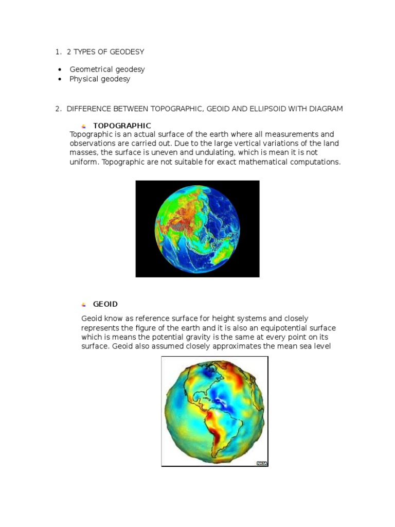 2 Types of Geodesy | PDF