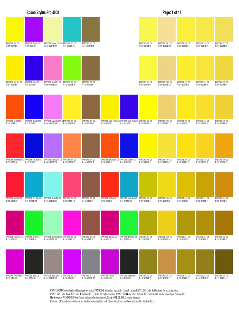 Base de Cores Impressora Epson | PDF | Visão | Computação gráfica