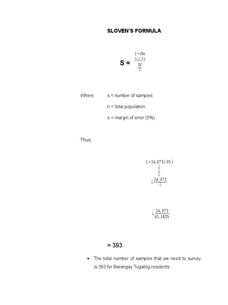 Sloven'S Formula | PDF