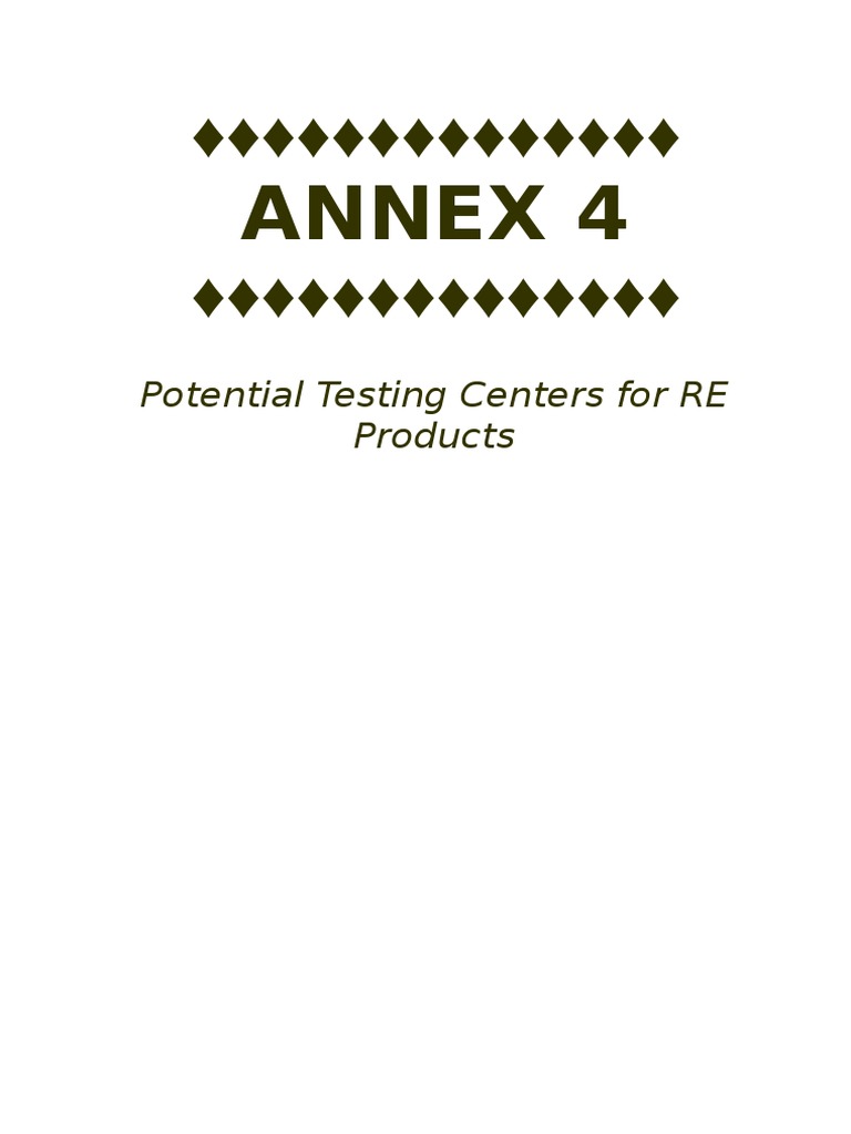 Annex 4 - Testing Centers - Amtec Cemtre & Latl | PDF | Incandescent ...