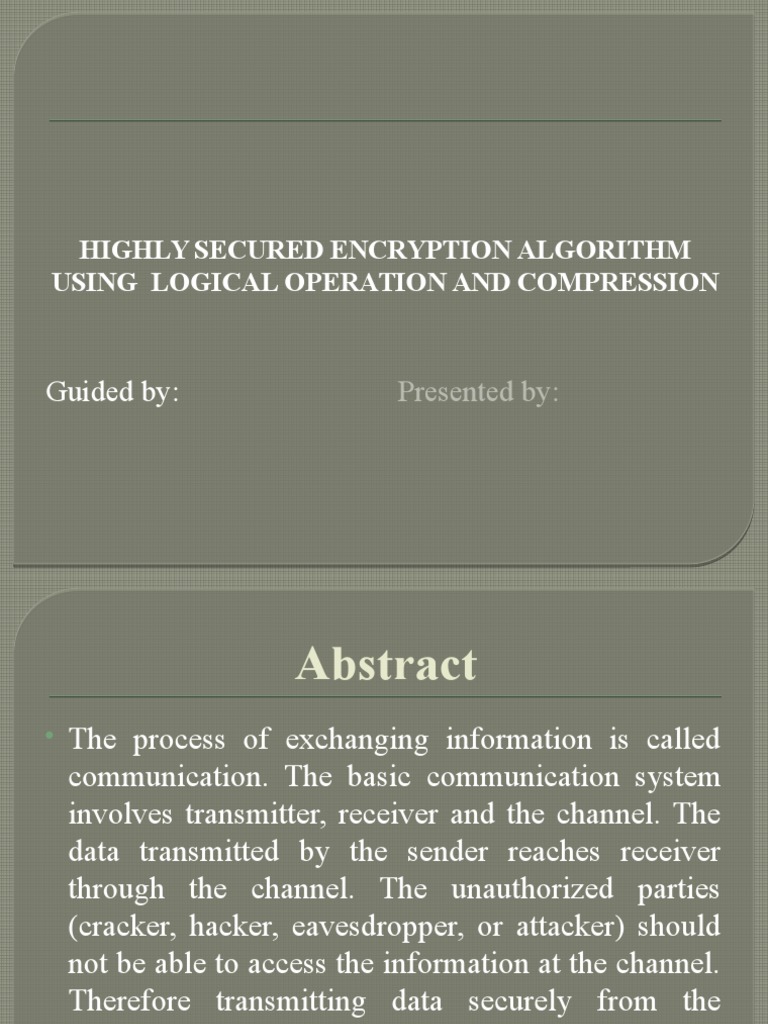 Highly Secured Encryption Algorithm | PDF | Cryptography | Key (Cryptography)