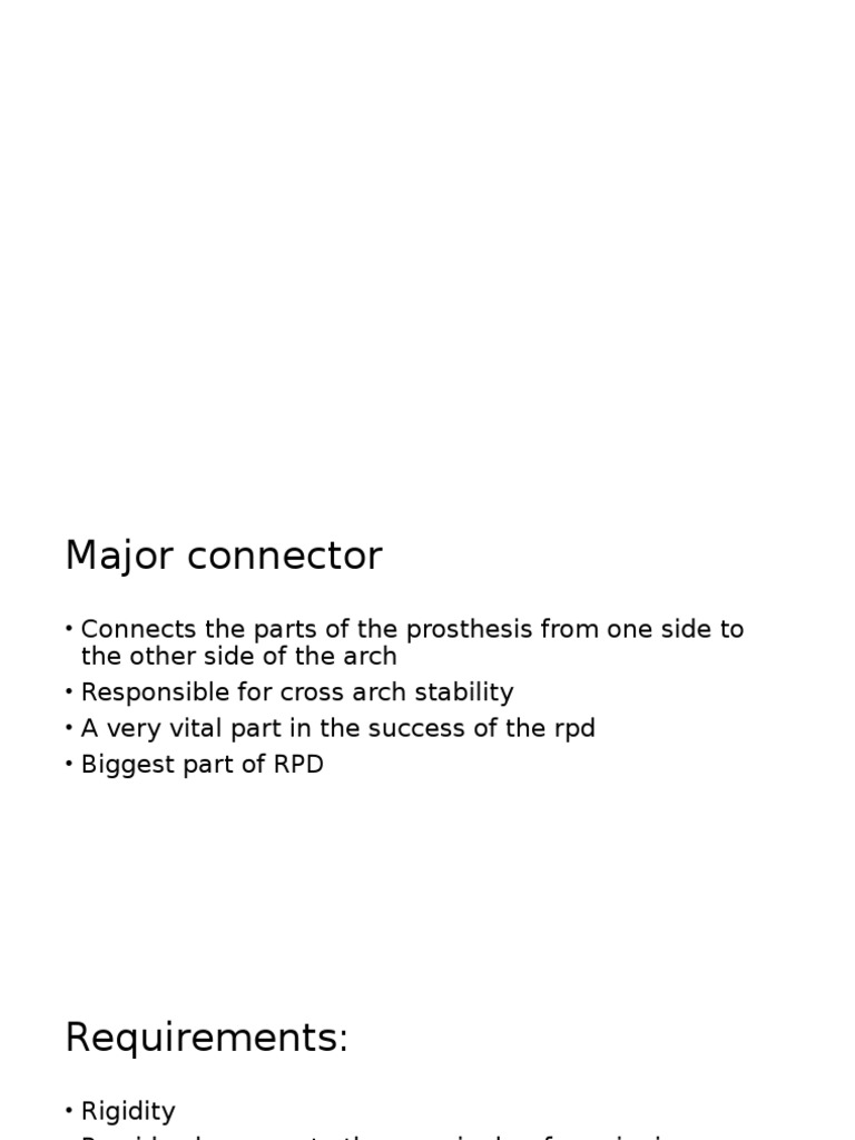 Major Connectors RPD | PDF