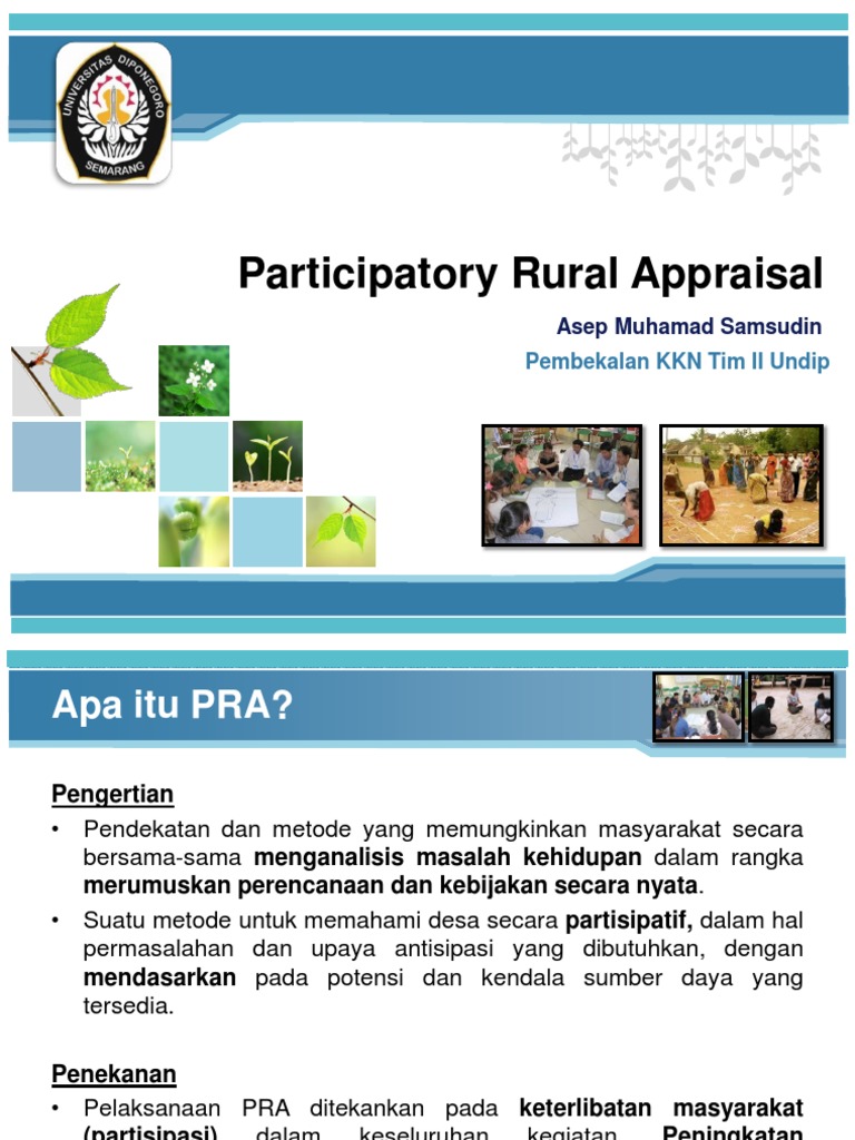 Participatory Rural Appraisal PRA1 PDF | PDF
