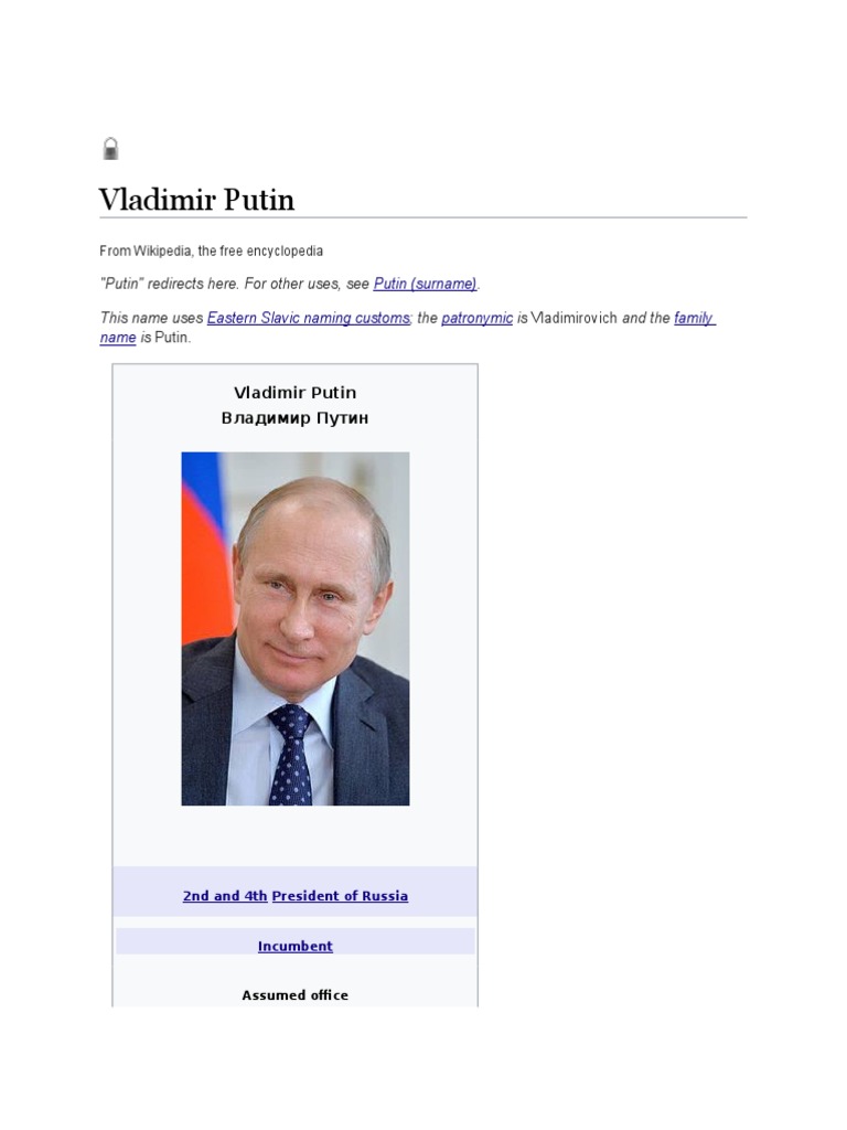Putin | PDF | Vladimir Putin | World Politics