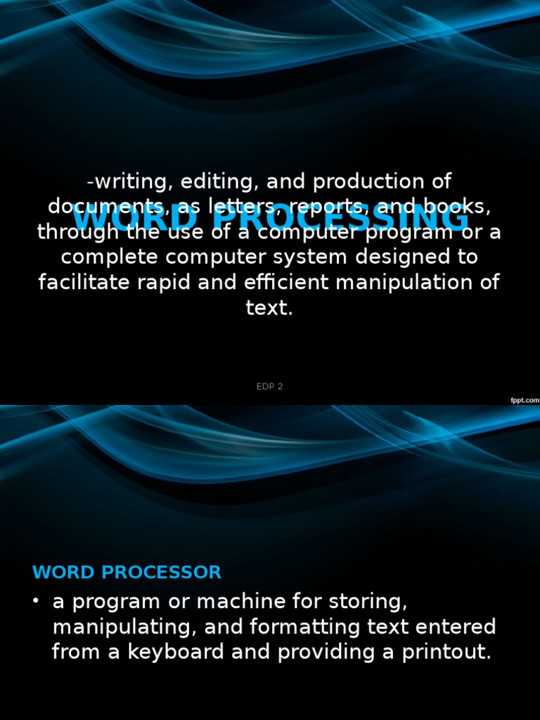 Word Processing | PDF | Word Processor | Typewriter