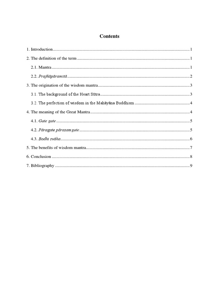 The Perfection of Wisdom Mantra | PDF | Mahayana | Bodhisattva