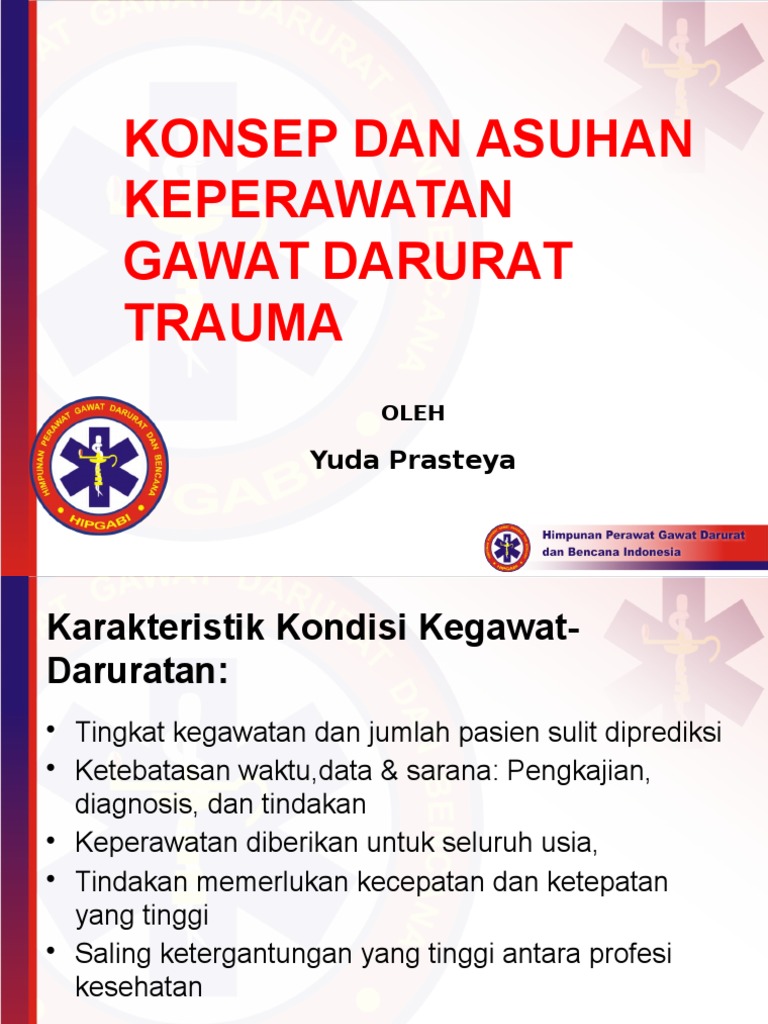 Konsep Asuhan Keperawatan Gawat Darurat Trauma