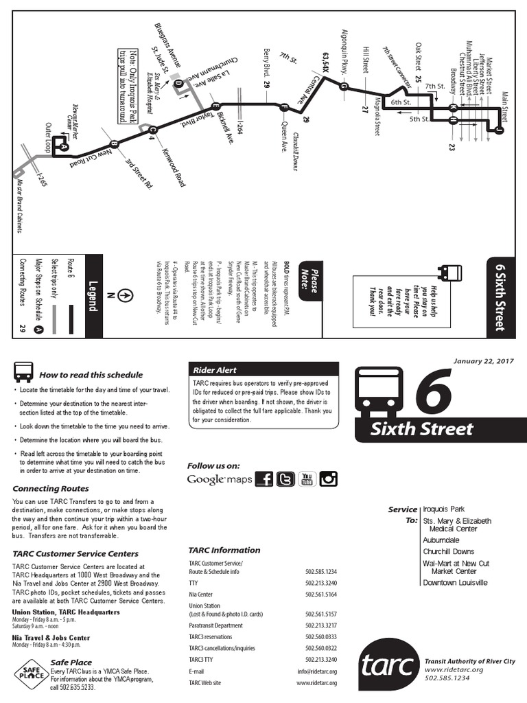 Route 6 Map | Public Transport | Transport