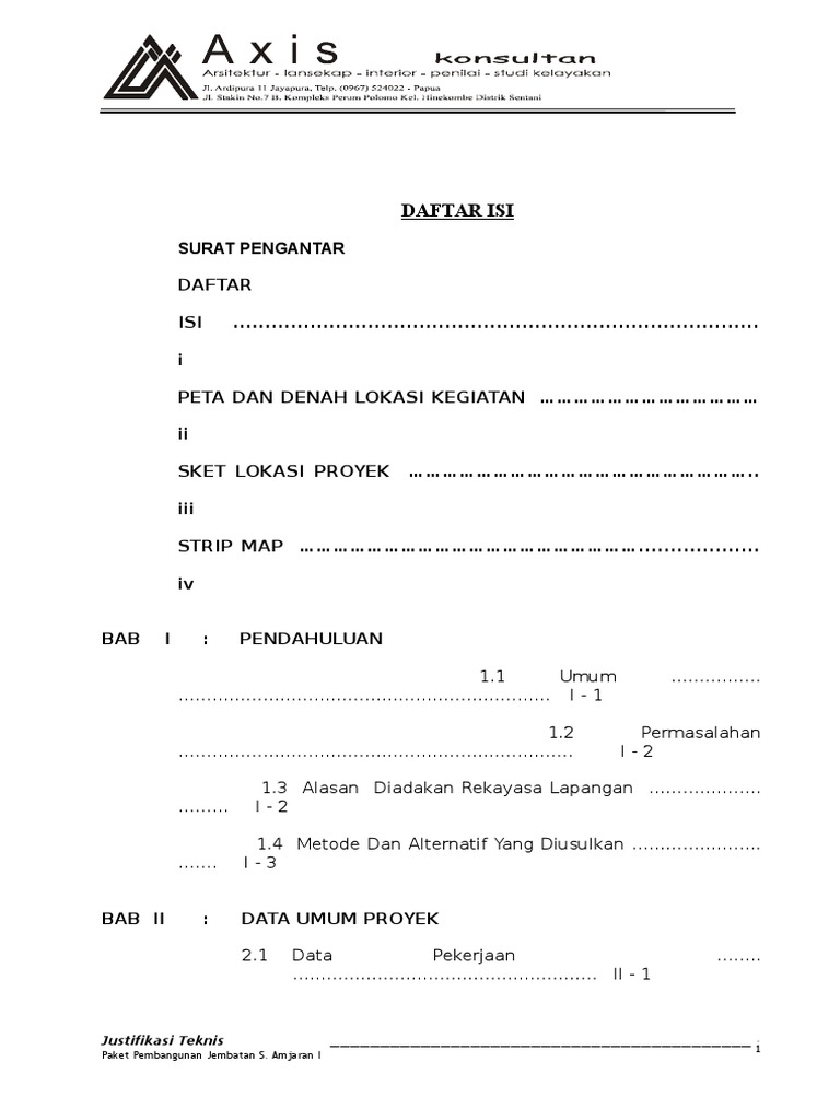 Daftar Isi Justek | PDF